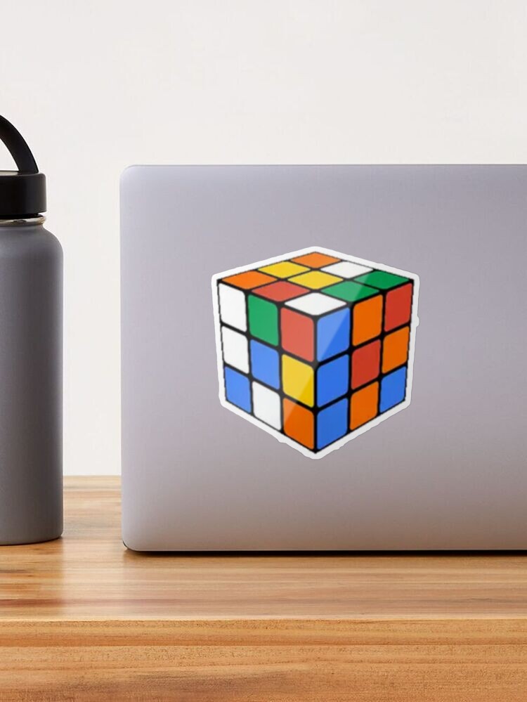 Rubik's Cube Logo Sticker