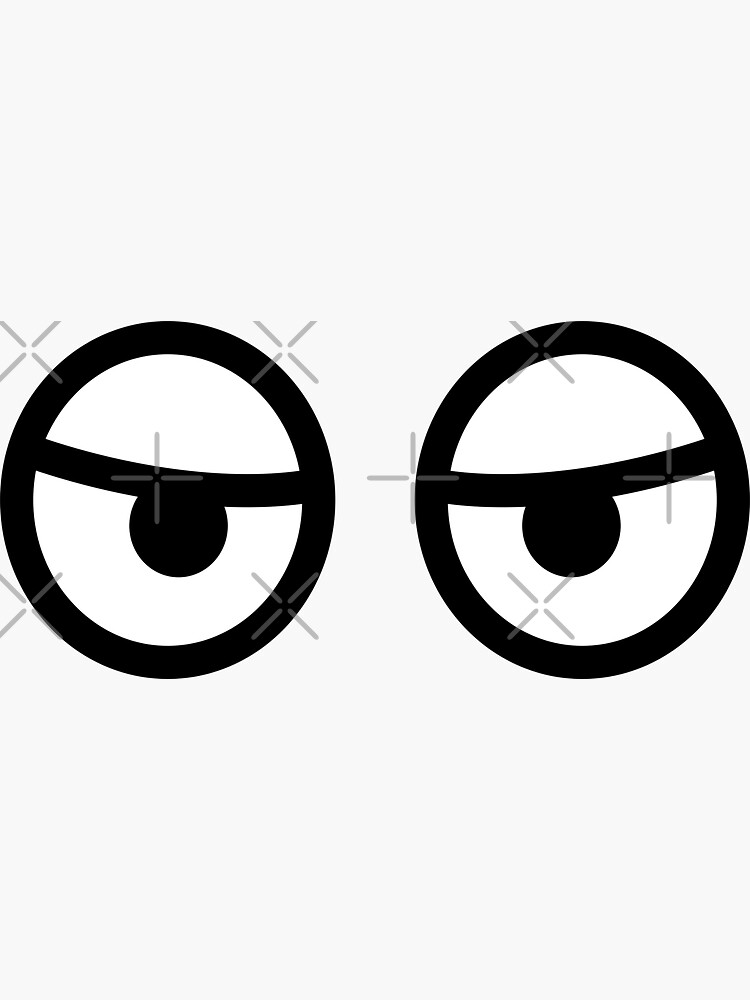 "Cool Cartoon Eyes Design | Disappointed Cartoon Eyes Drawing | Black ...