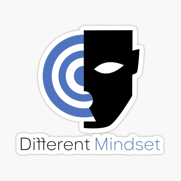 "Different Mindset logo" Sticker for Sale by SleepySimon | Redbubble