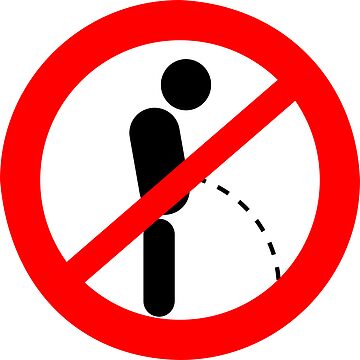 "Don't Pee Here" Sticker for Sale by ResonateArts | Redbubble