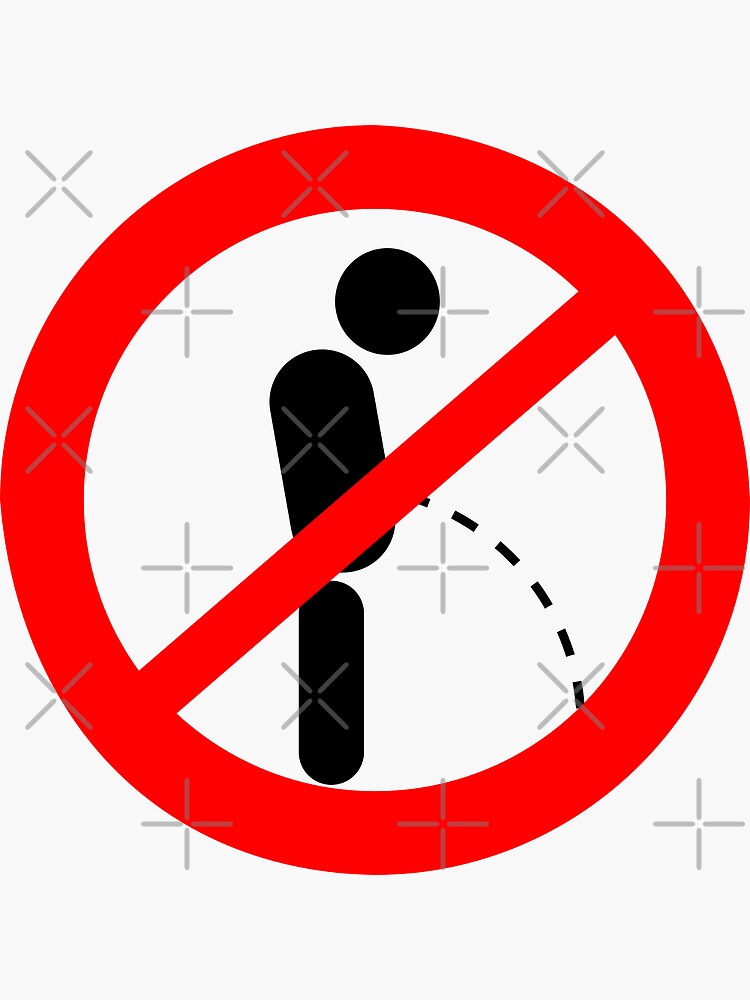 "Don't Pee Here" Sticker for Sale by ResonateArts | Redbubble