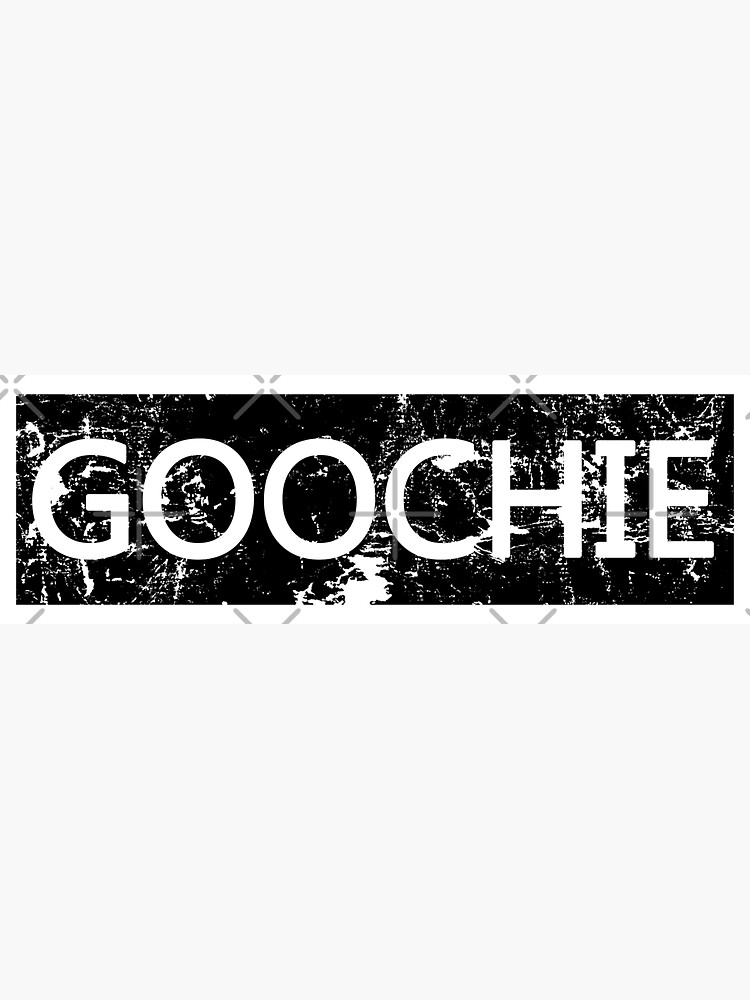 "Fake Goochie Logo in Gold" Sticker for Sale by Manoroma | Redbubble