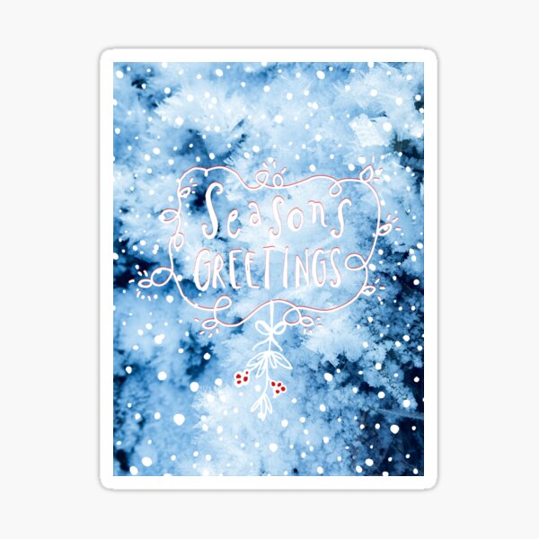 "Seasons Greetings" Sticker for Sale by asanaworld | Redbubble