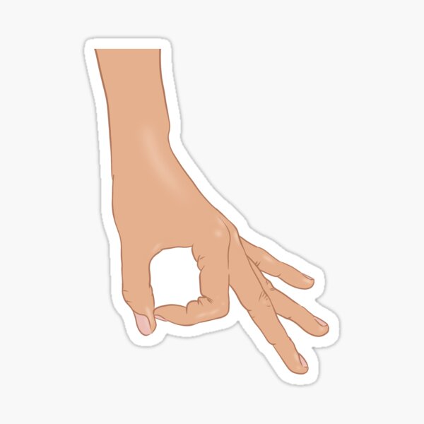 "The Circle Finger Game" Sticker for Sale by Orsum-art | Redbubble