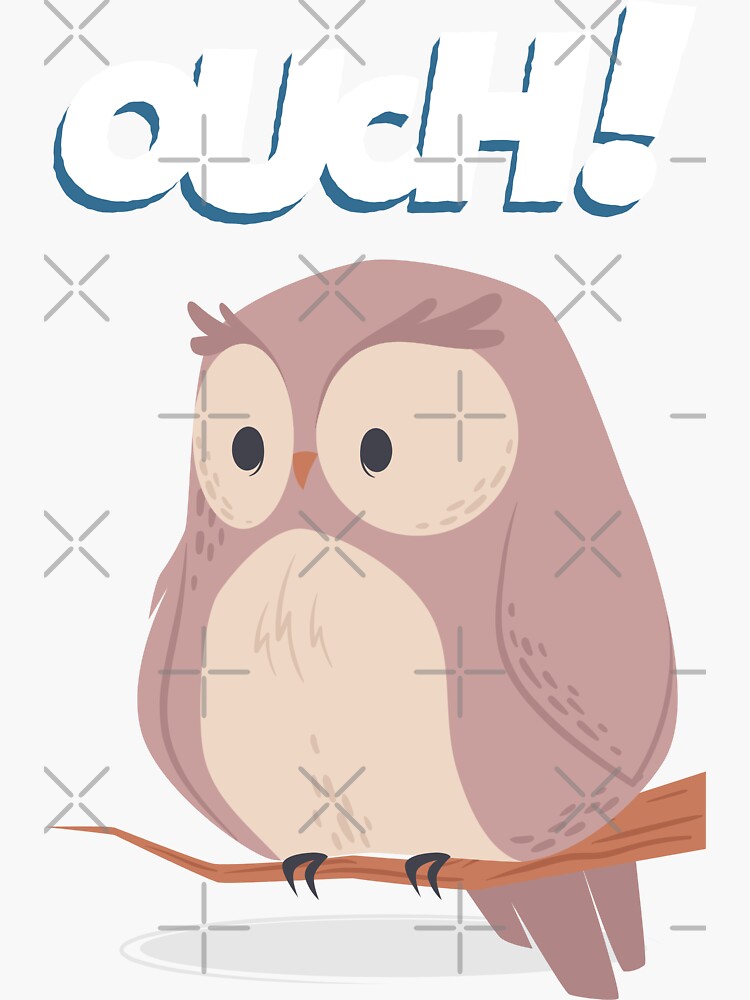 "OUCH!" Sticker for Sale by S-O-L-O | Redbubble