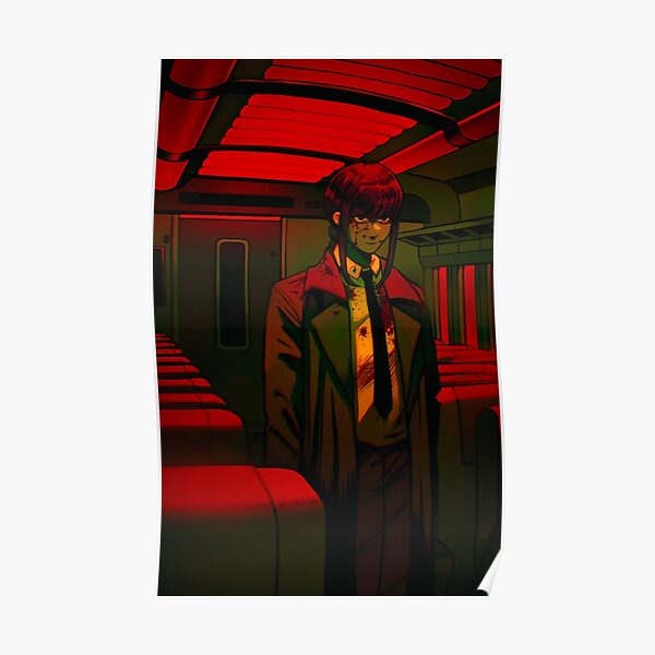 "Chainsawman Makima train scene" Poster for Sale by katsutaaki | Redbubble