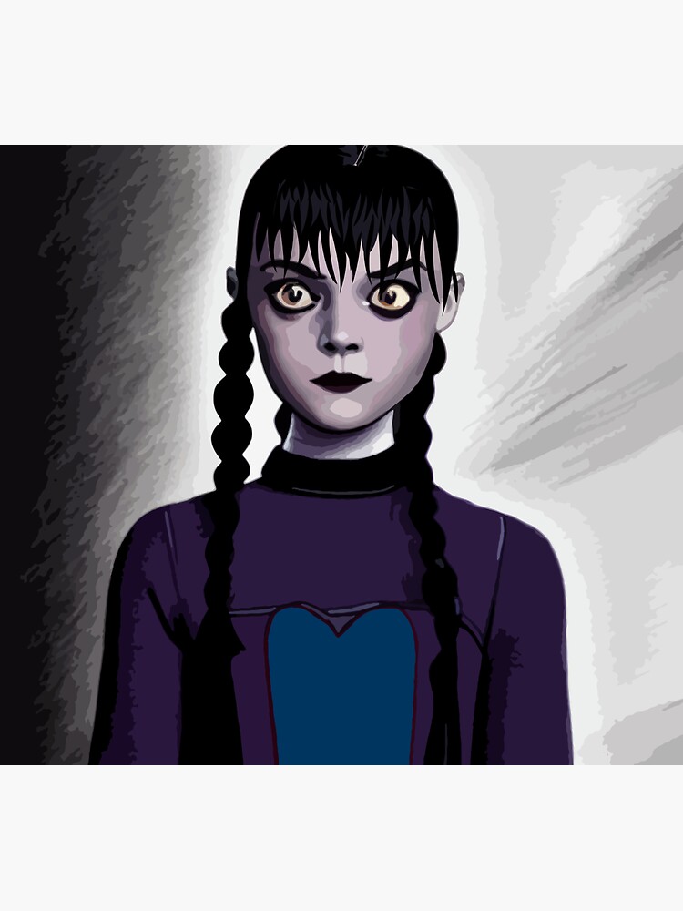 "Cool Illustration Of Wednesday Addams from the Netflix Wednesday Show ...