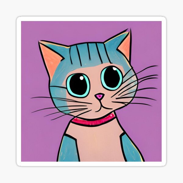 "90s Cat" Sticker for Sale by Drewz87 | Redbubble