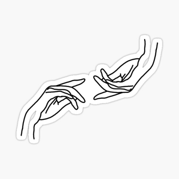 "Hands Outline" Sticker for Sale by samm6n | Redbubble