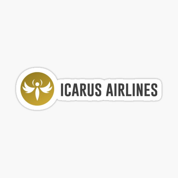 "Icarus Airlines " Sticker for Sale by tinytinyshrimp | Redbubble