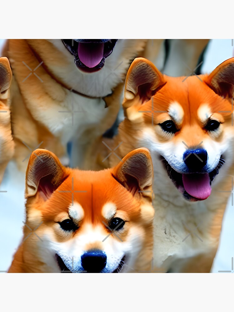 "Infinite Shiba Inu Pattern" Sticker for Sale by ZenEverAI | Redbubble