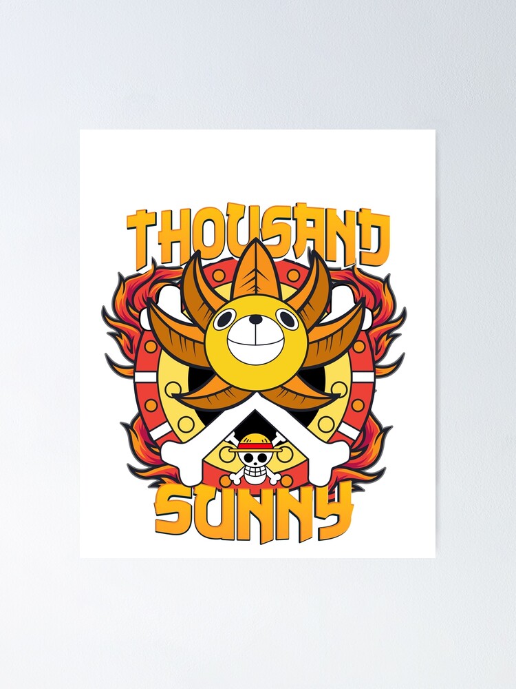 "One Piece Thousand Sunny Go Straw Hat Crew Ship" Poster for Sale by ...