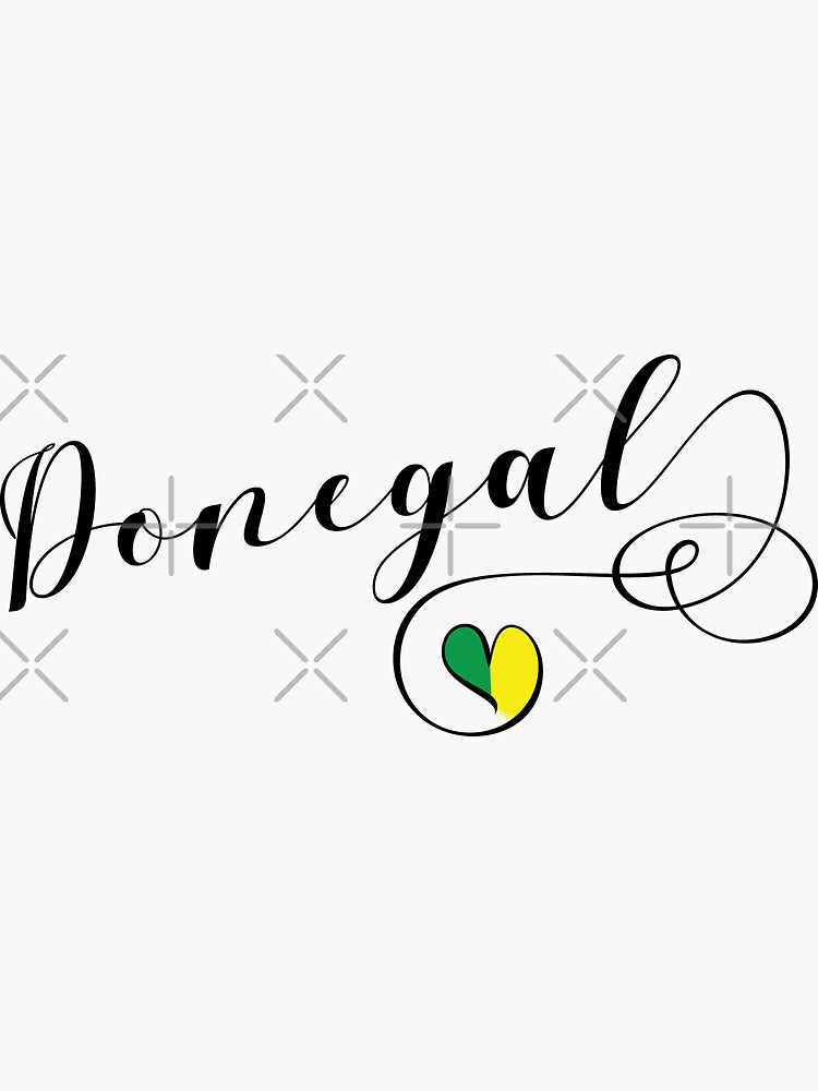 "Donegal County Colours Flag Heart, Dhún na nGall, Ireland, Irish ...