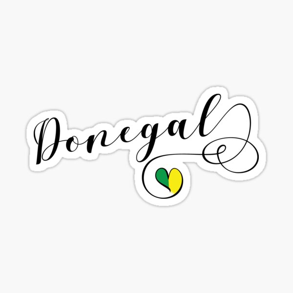 "Donegal County Colours Flag Heart, Dhún na nGall, Ireland, Irish ...