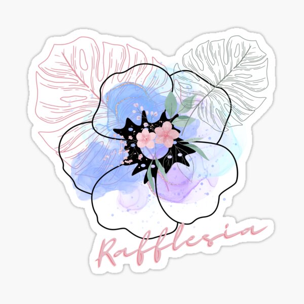 "RAFFLESIA WONDER" Sticker for Sale by GoMoni | Redbubble