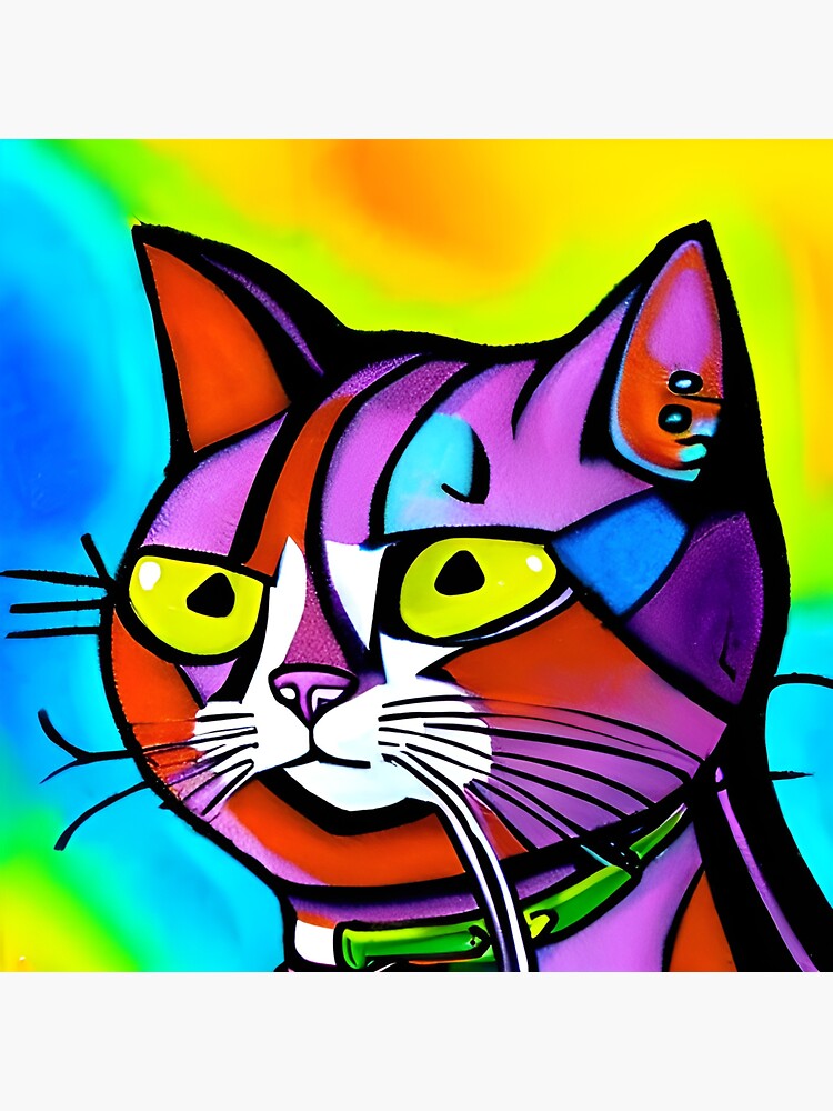 "90s Cat" Sticker for Sale by Drewz87 | Redbubble