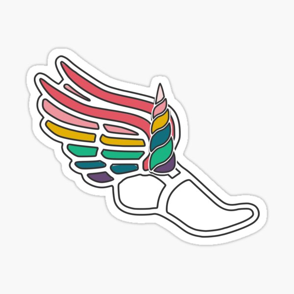 "Marathon Unicorn" Sticker for Sale by WillcoPress | Redbubble
