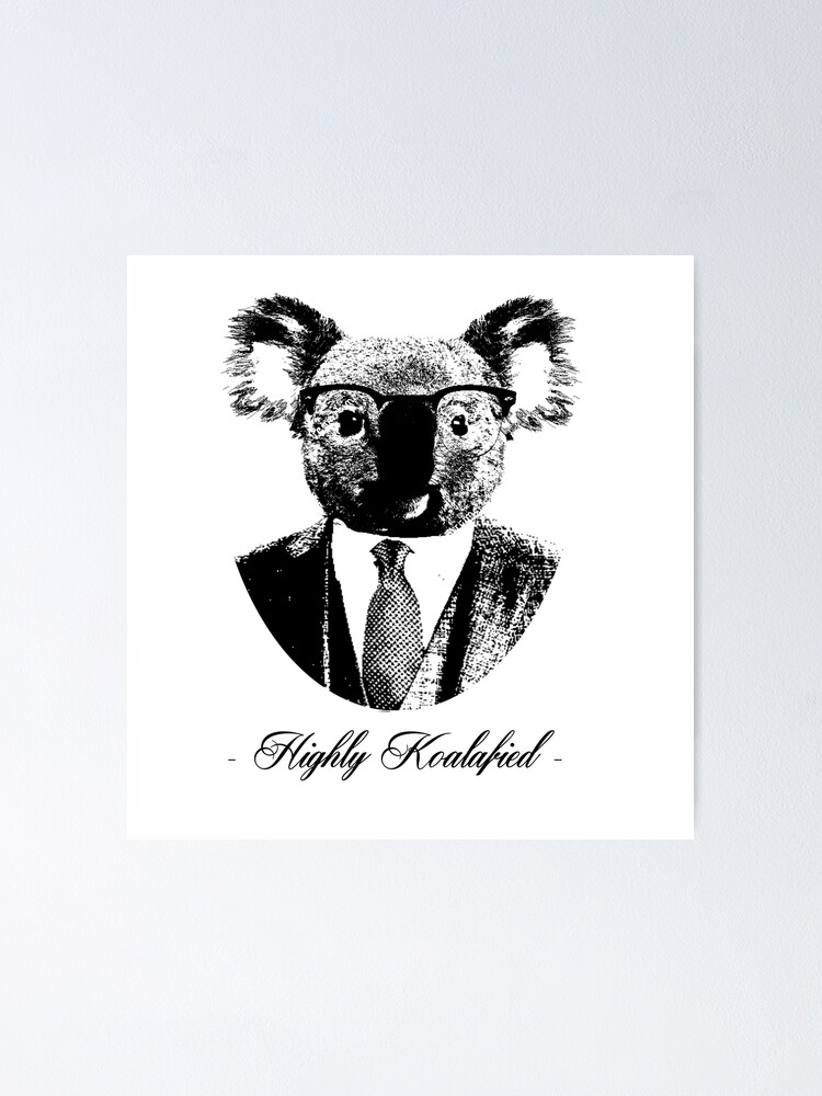 "Highly koalafied" Poster for Sale by wardraw | Redbubble