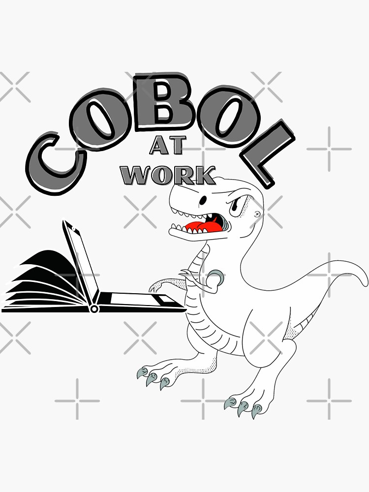 "COBOL At Work" Sticker for Sale by LuluLeilei | Redbubble