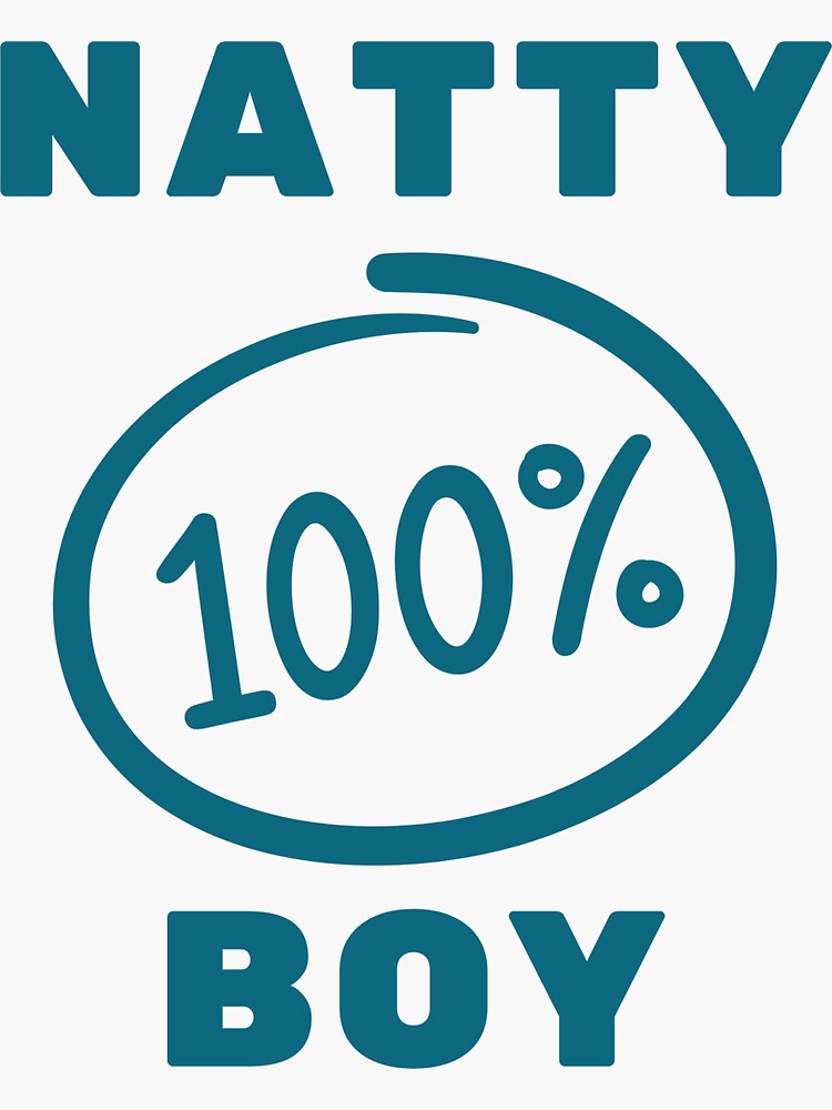"100% Natty Boy" Sticker for Sale by CarmelloCove | Redbubble