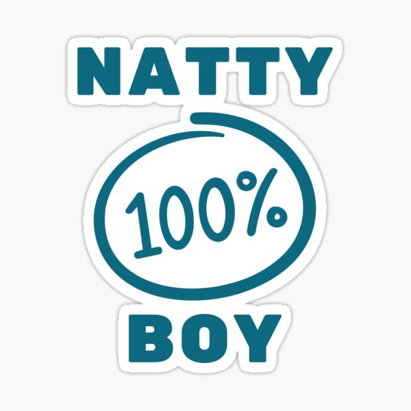 "100% Natty Boy" Sticker for Sale by CarmelloCove | Redbubble