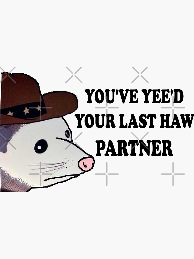"YOU'VE YEE'D YOUR LAST HAW PARTNER" Sticker for Sale by HABIBIMARTIL ...
