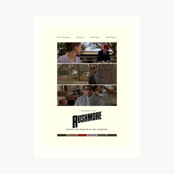 "Rushmore Movie Poster Wes Anderson" Art Print for Sale by ...