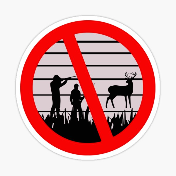 "Stop Hunting Keep Animals" Sticker for Sale by Markstyle | Redbubble