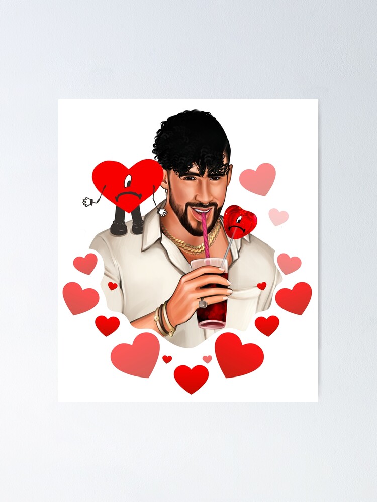 "Bad Bunny Valentines Day" Poster for Sale by OmoYolo | Redbubble