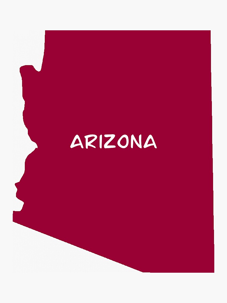 "Arizona state shape outline" Sticker for Sale by RussellConnelly ...