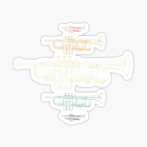 "Vintage Retro Trumpet Graphic" Sticker for Sale by darrenhendricks ...