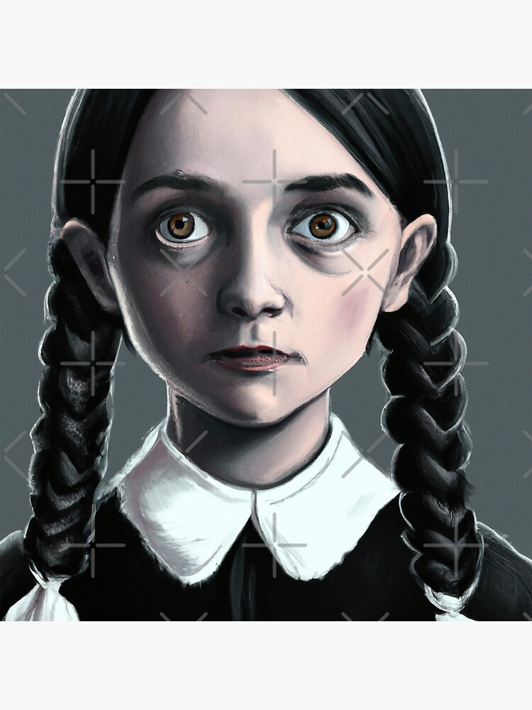 "Wednesday Addams portrait 4" Poster for Sale by Jo-Stini | Redbubble