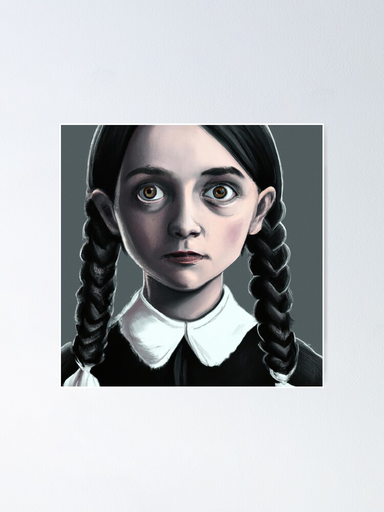 "Wednesday Addams portrait 4" Poster for Sale by Jo-Stini | Redbubble