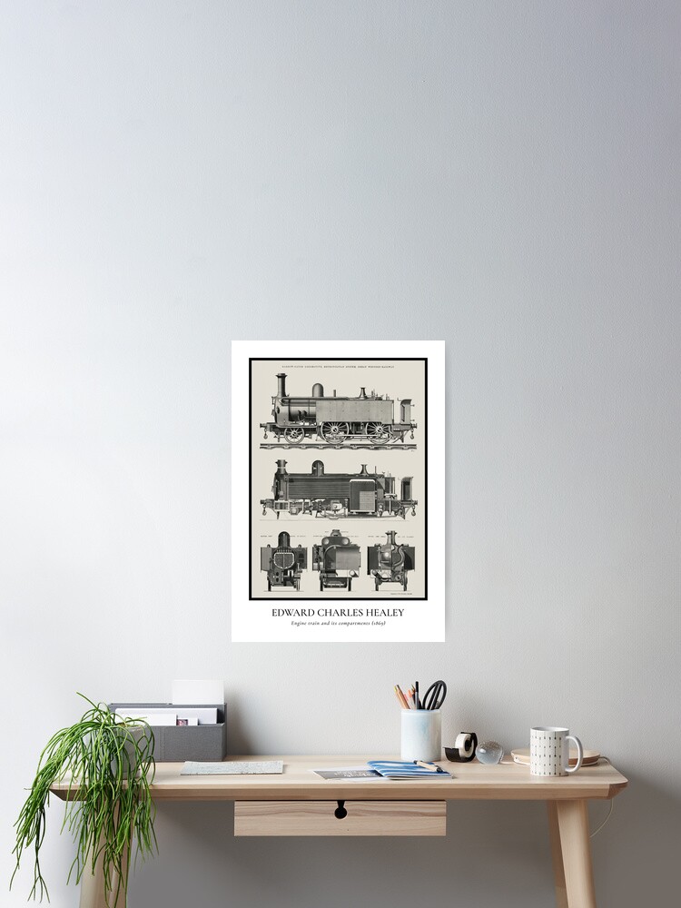 "Edward Charles Healey, Engine Train (1869)" Poster for Sale by ...