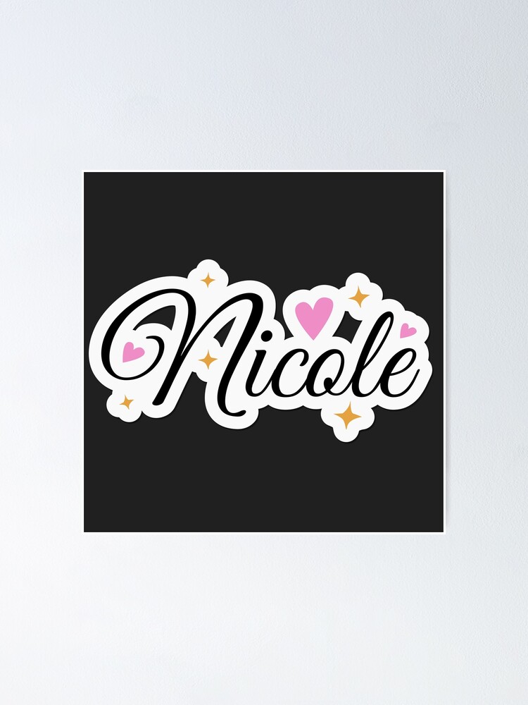 Póster «Diseño lindo del nombre de Nicole» de BrightLightArts | Redbubble