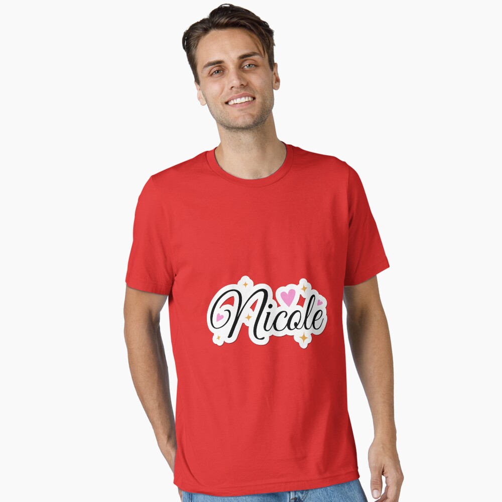 "Nicole name cute design" Sticker for Sale by BrightLightArts | Redbubble