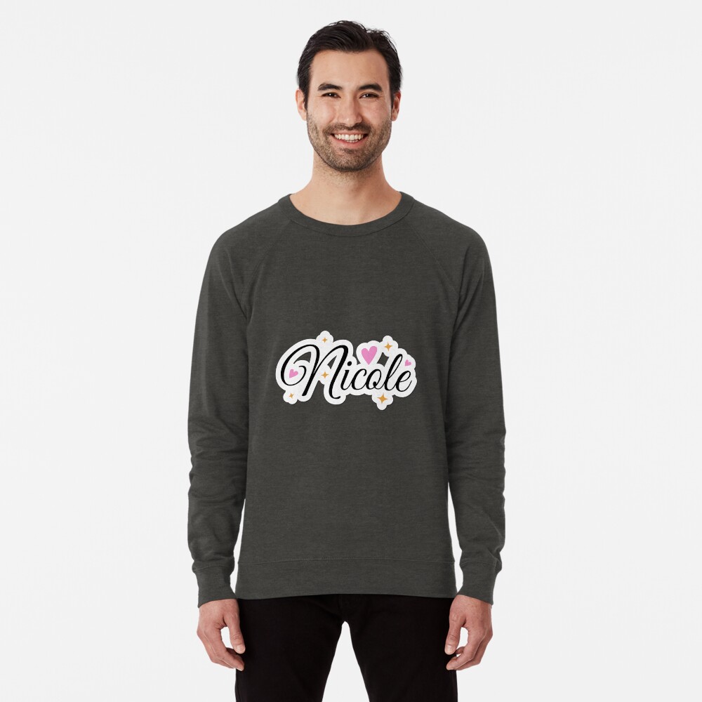 "Nicole name cute design" Sticker for Sale by BrightLightArts | Redbubble