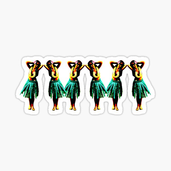 Hawaiian Hula Girl Stickers | Redbubble