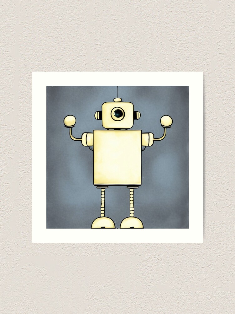 "AI-generated yellow cyclops submarine-looking robot holding its arms ...