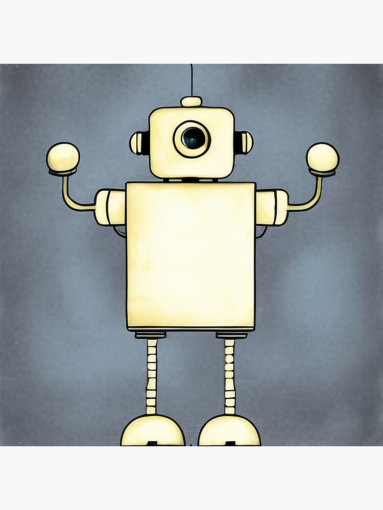 "AI-generated yellow cyclops submarine-looking robot holding its arms ...