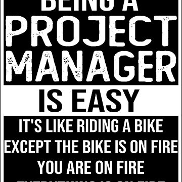 "Funny Project Manager saying: being a Project Manager is easy Project ...