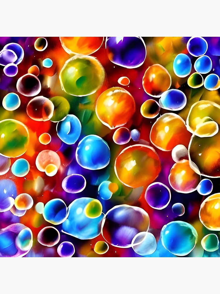Effervescence Rainbow Bubble Artwork Sticker For Sale By Milky Way Local Redbubble