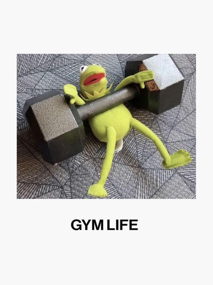 Kermit Gym Memes Bodybuilder Pepe The Frog Lifting Weights At The Gym