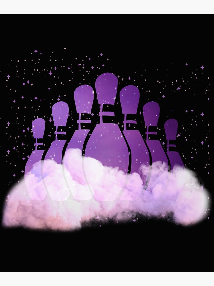 "Bowling Art Cute Bowling Cloud And Night Cute Bowling Lovers Design ...