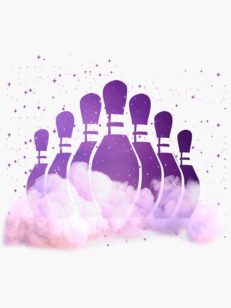 "Bowling Art Cute Bowling Cloud And Night Cute Bowling Lovers Design ...