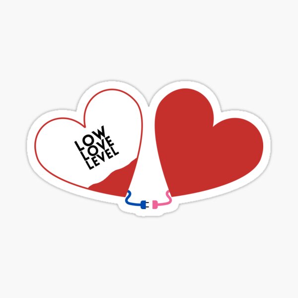"Low Love Level" Sticker for Sale by ZaxCraft | Redbubble