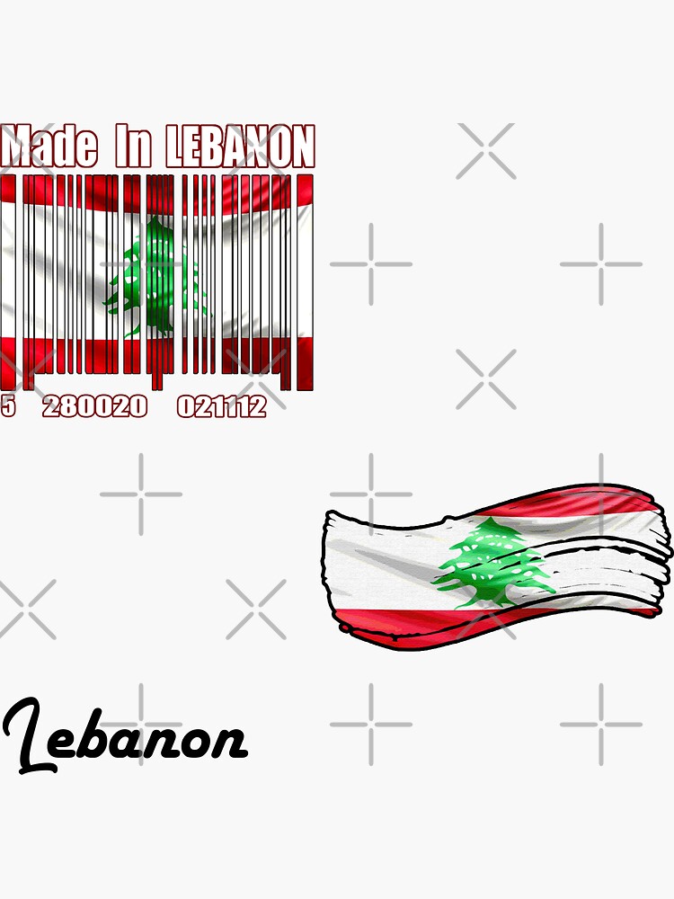 "Made in Lebanon - barcode country ( in white )" Sticker for Sale by ...