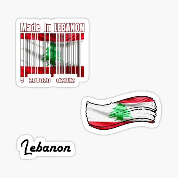 "Made in Lebanon - barcode country ( in white )" Sticker for Sale by ...