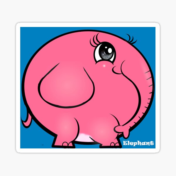 "Pink elephant" Sticker for Sale by shirleycutecard | Redbubble