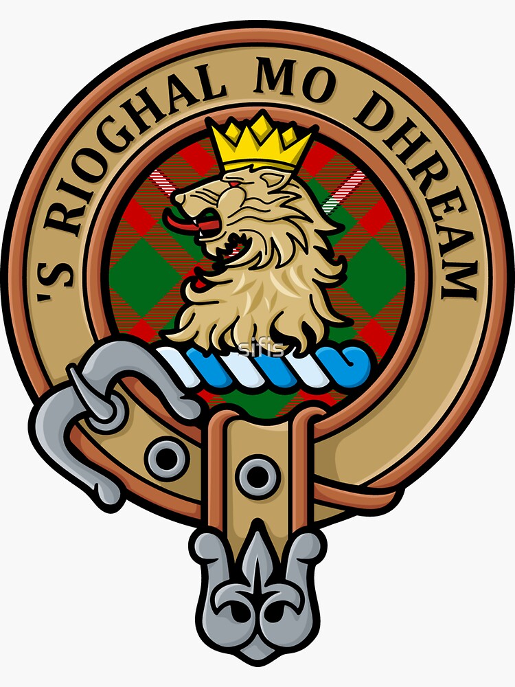 "Clan Gregor or MacGregor Crest over Tartan" Sticker for Sale by sifis ...